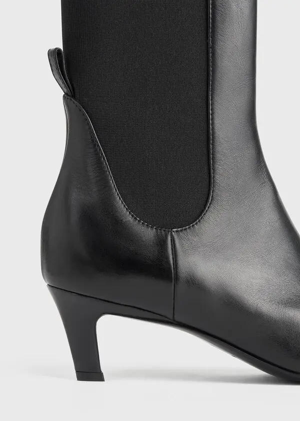 TOTEME Leather Mid-heel Boots