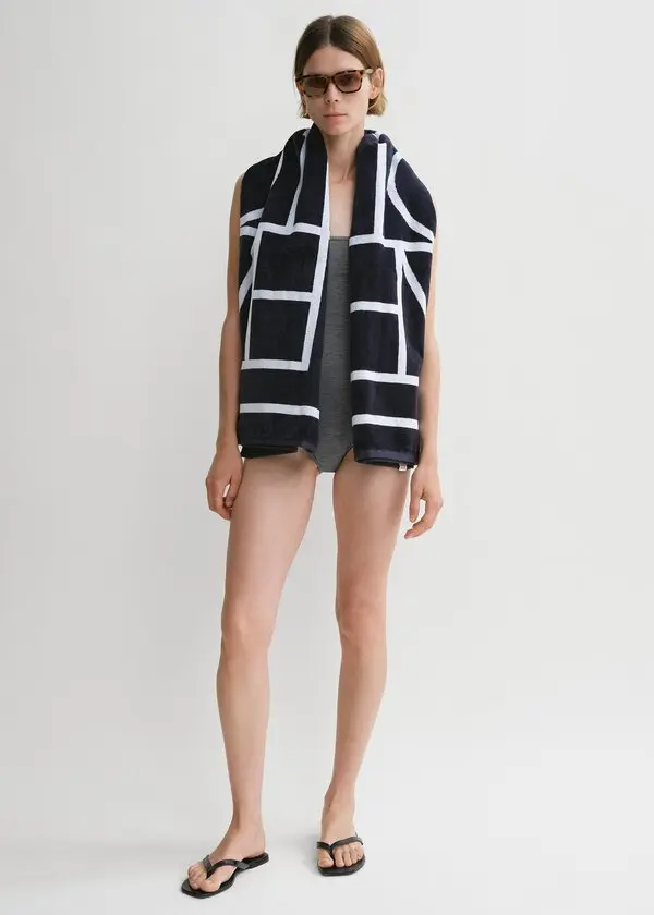 TOTEME Monogram Jacquard Beach Towel