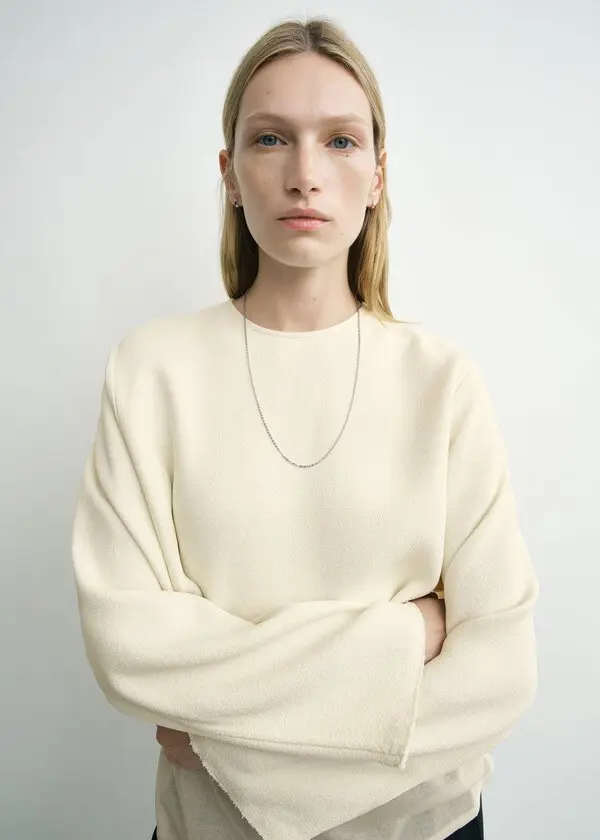 TOTEME Cropped Sablé Blouse