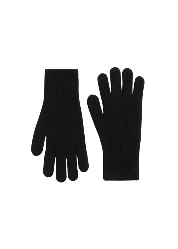 TOTEME Cashmere Ribbed Gloves - Black