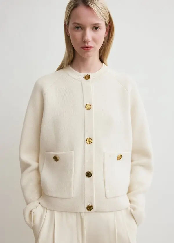 TOTEME Hammered Button Cardigan