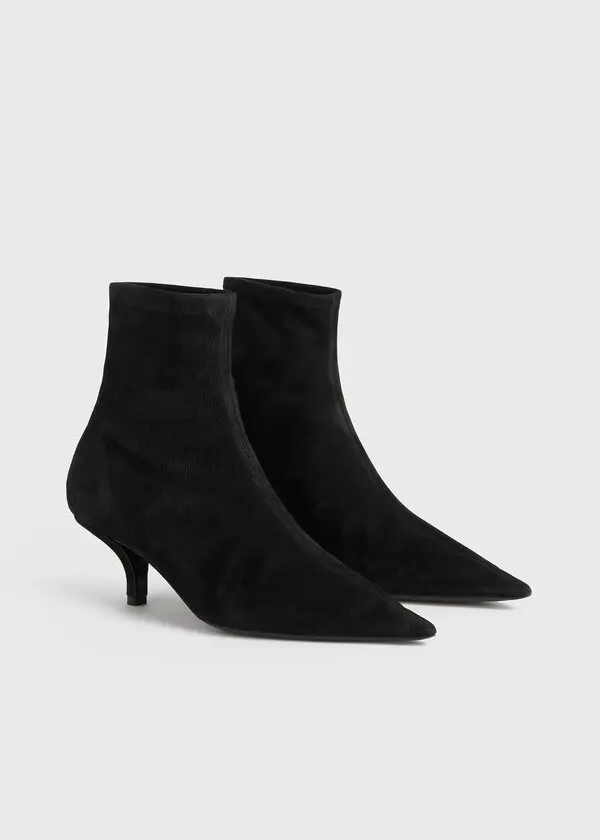 TOTEME Suede Heeled Sock Boots