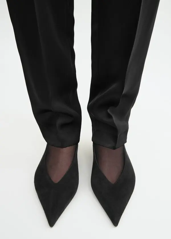 TOTEME Wedge-heel Suede Slingbacks