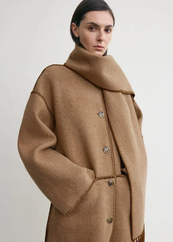 TOTEME Embroidered Scarf Coat