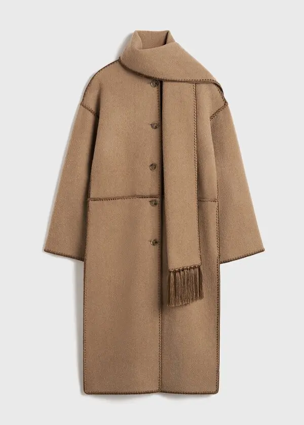 TOTEME Embroidered Scarf Coat