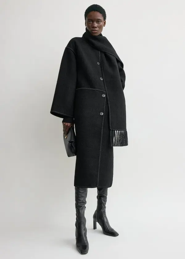 TOTEME Embroidered Scarf Coat