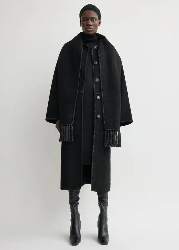 TOTEME Embroidered Scarf Coat
