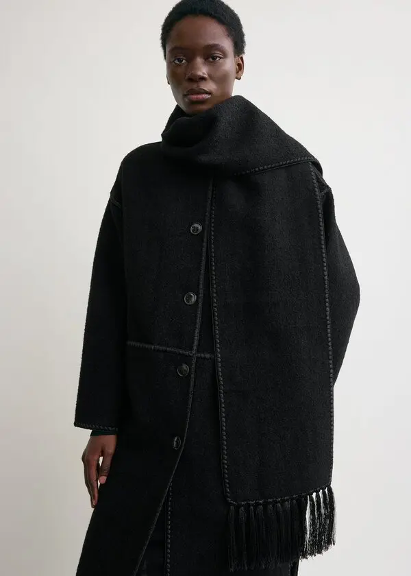 TOTEME Embroidered Scarf Coat