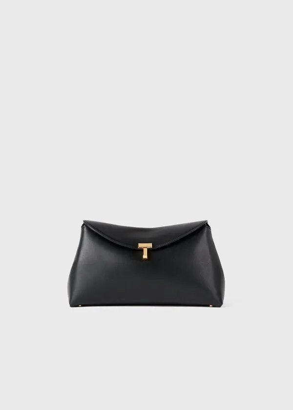 TOTEME T-lock Leather Clutch