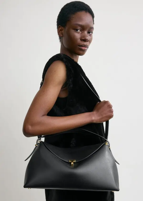 TOTEME T-lock Leather Top Handle