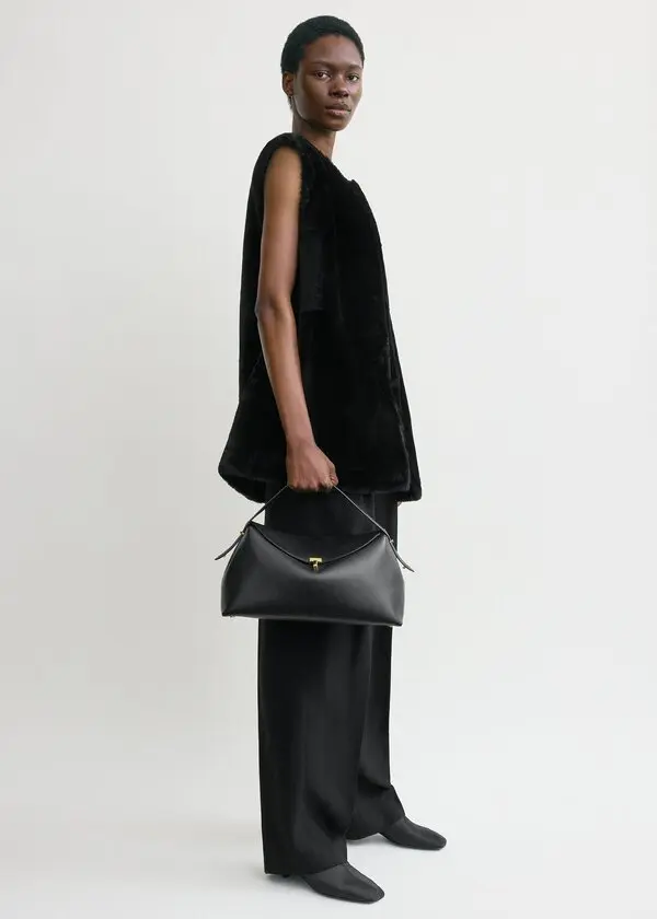 TOTEME T-lock Leather Top Handle