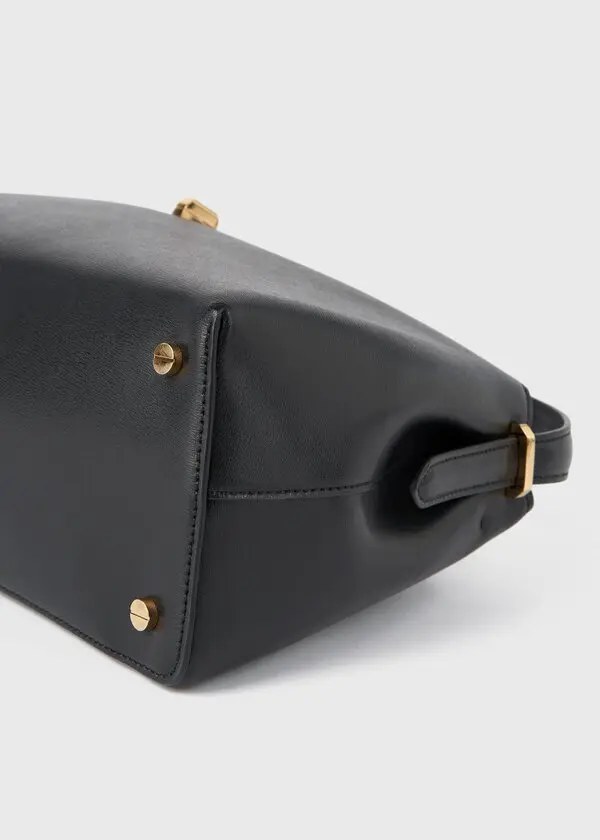TOTEME T-lock Leather Top Handle