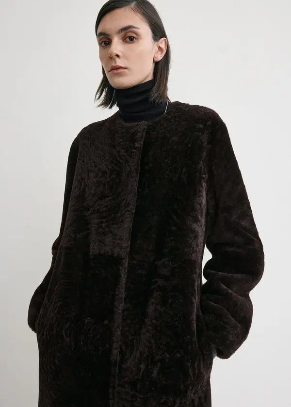 TOTEME Soft Shearling Coat