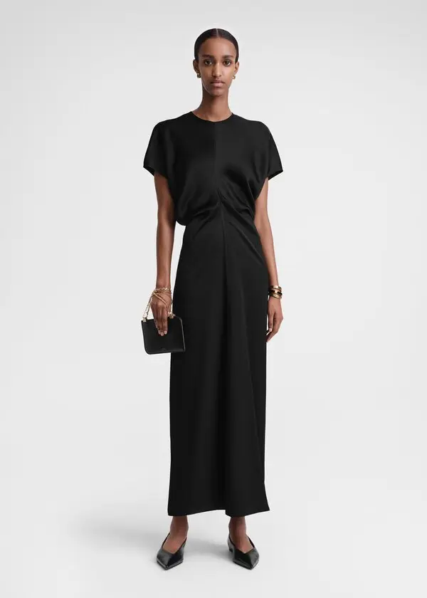 TOTEME Slouch Waist Dress - Black