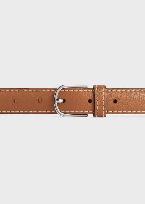 TOTEME Slim Grained-leather Trouser Belt