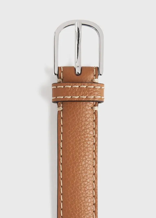 TOTEME Slim Grained-leather Trouser Belt