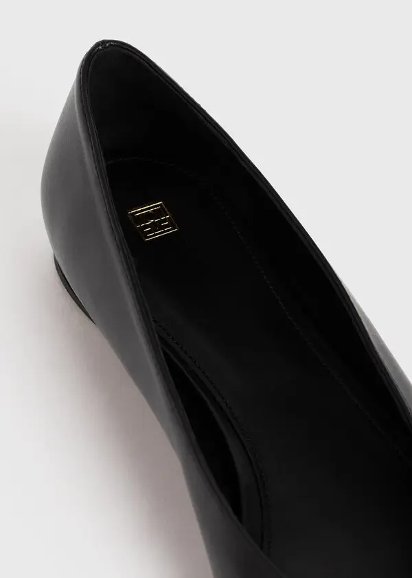 TOTEME Leather Asymmetric Ballerinas