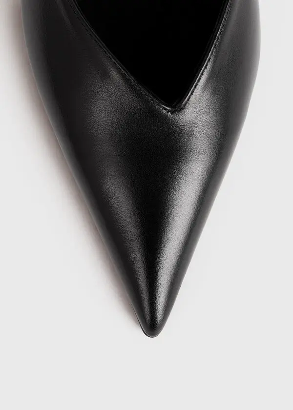 TOTEME Leather Asymmetric Ballerinas