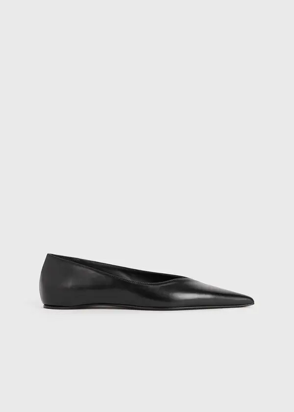 TOTEME Leather Asymmetric Ballerinas