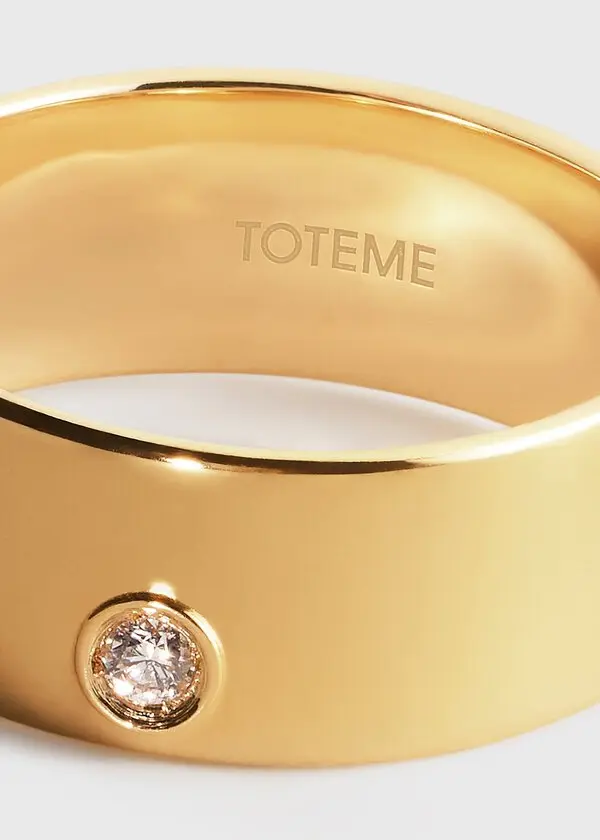 TOTEME Cigar Diamond Midi Ring 18kt