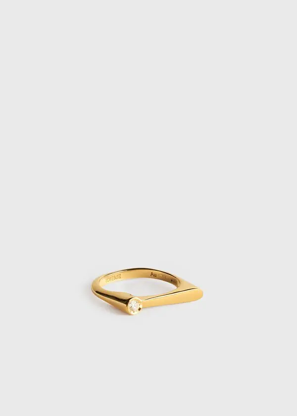 TOTEME Signet Diamond Midi Ring 18kt