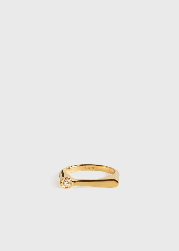 TOTEME Signet Diamond Midi Ring 18kt
