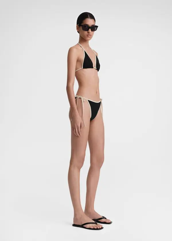 TOTEME Stripe Tie Bikini Top