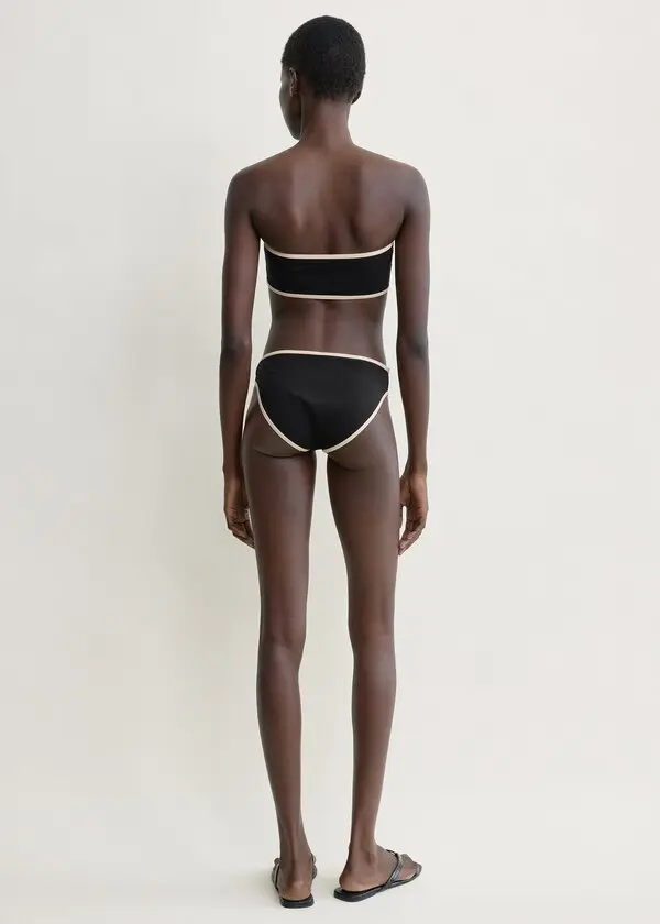TOTEME Stripe Edge Strapless Bikini Top