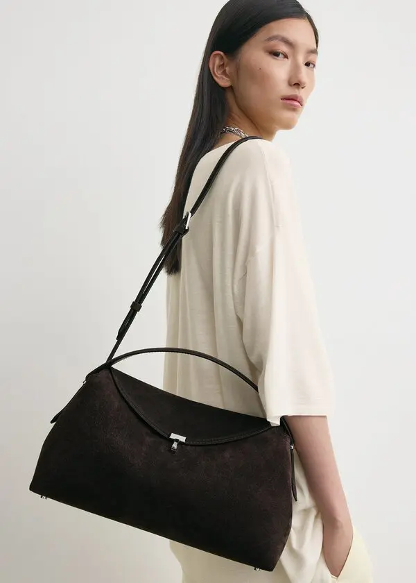 TOTEME T-lock Suede Top Handle
