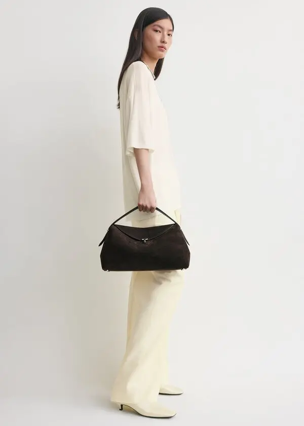 TOTEME T-lock Suede Top Handle