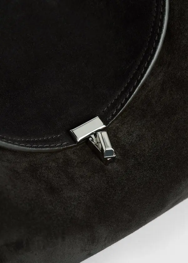TOTEME T-lock Suede Top Handle