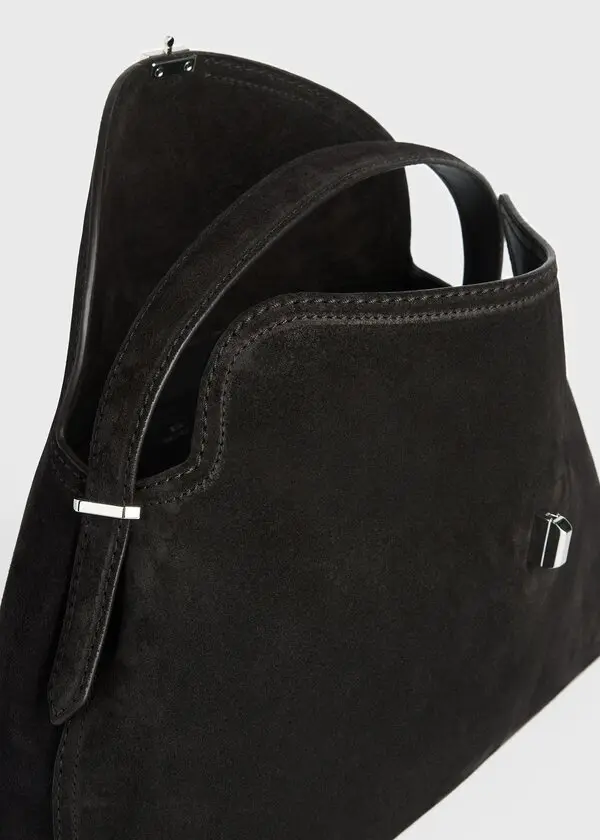 TOTEME T-lock Suede Top Handle