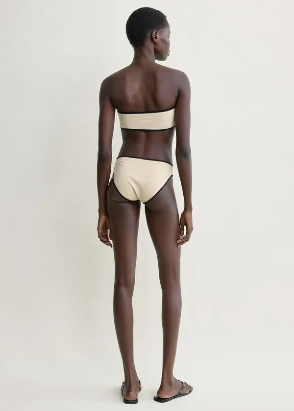 TOTEME Stripe Edge Strapless Bikini Top
