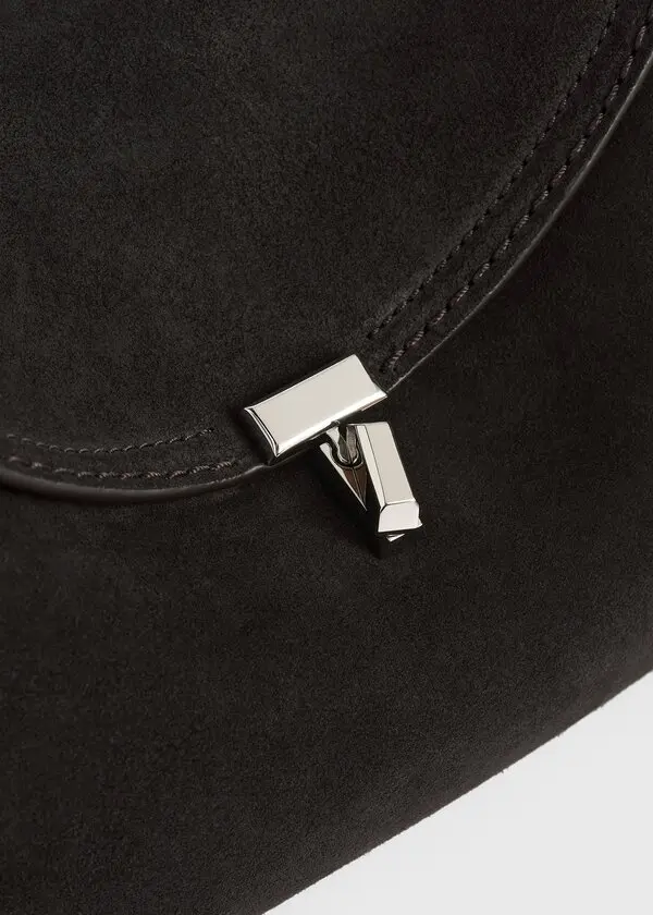 TOTEME T-lock Suede Clutch