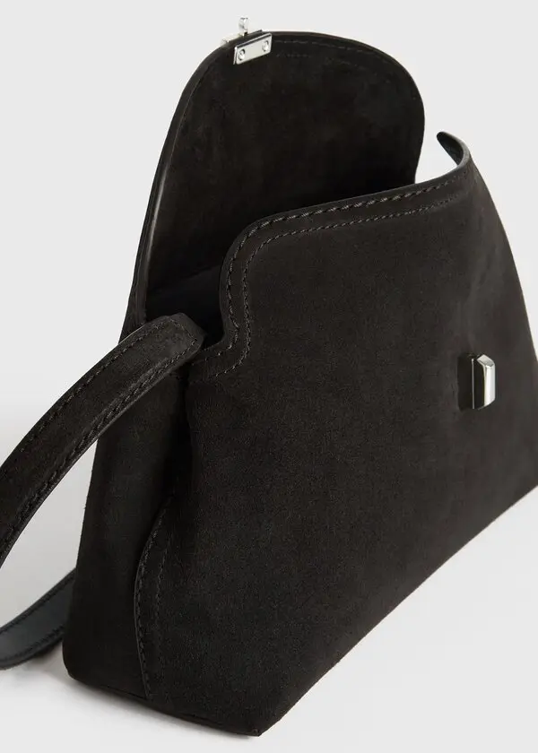 TOTEME T-lock Suede Clutch