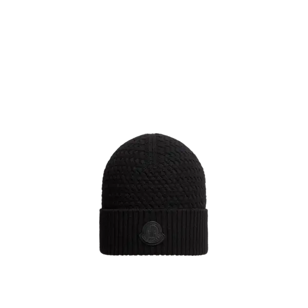 Moncler Cashmere Blend Beanie - Black