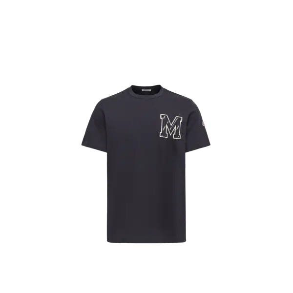Moncler Cotton Jersey Monogram T-shirt - Blue
