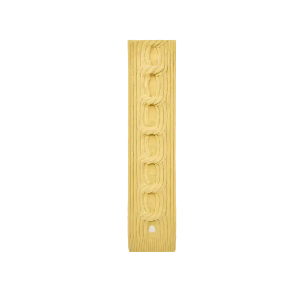Moncler Chain Knit Wool & Cashmere Scarf - Yellow