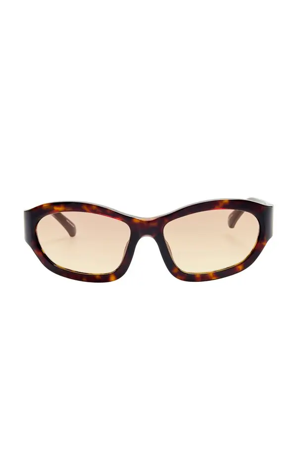 Dries Van Noten Square Frame Acetate Sunglasses - Yellow