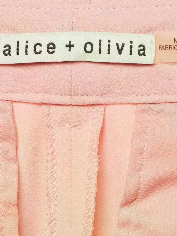 Alice + Olivia Wide-leg Crepe Trousers - Pink
