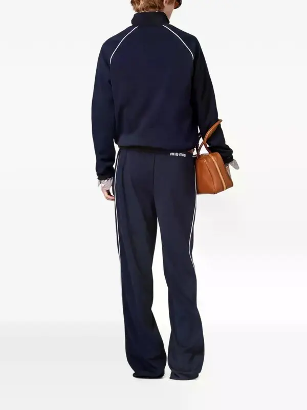Miu Miu Logo Detail Zip-fastening Sweatshirt