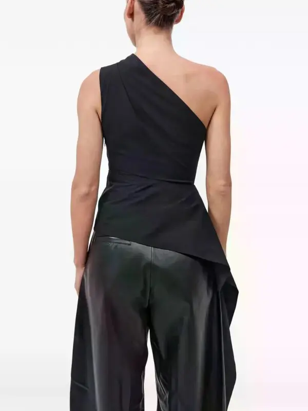 ST. AGNI Asymmetrical One-shoulder Draped Top
