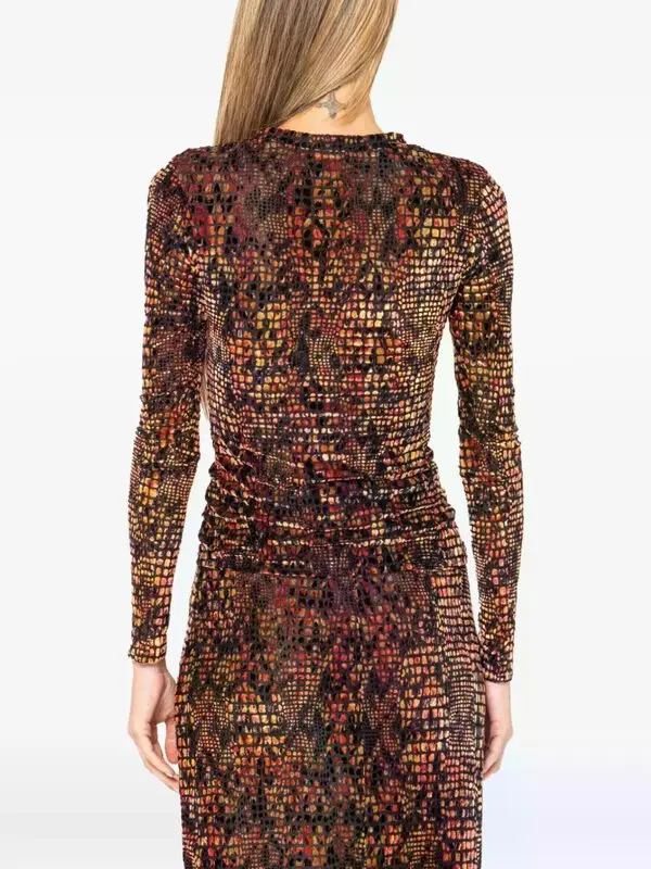JBQ Hugos Mosaic Print Ruched Top