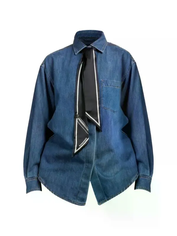 DARKPARK Anne Denim Shirt With Scarf Detail