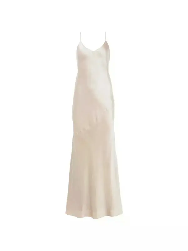 L'Agence Serita Silk Slip Dress - Neutrals