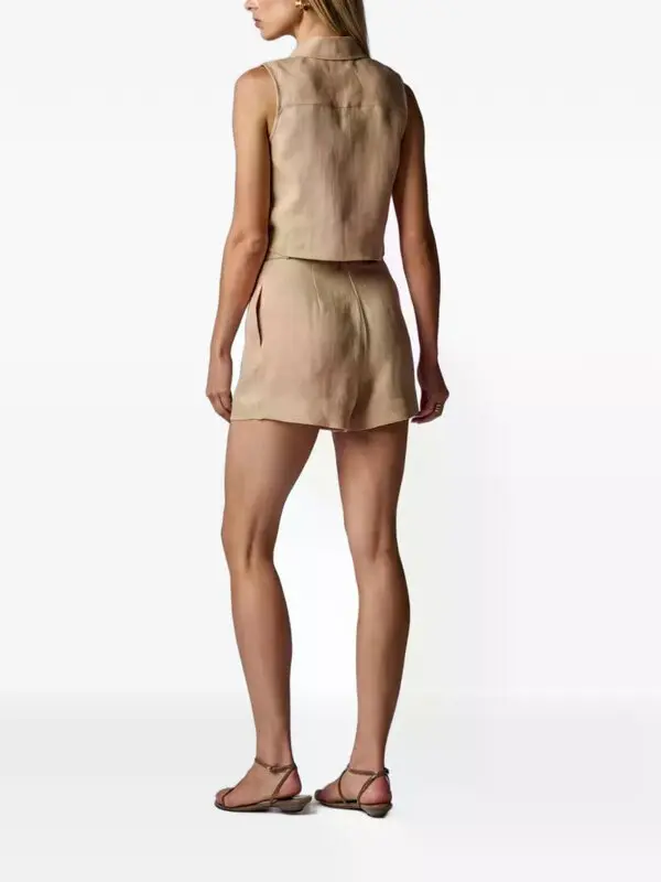 HEVRON Sleeveless Cropped Shirt