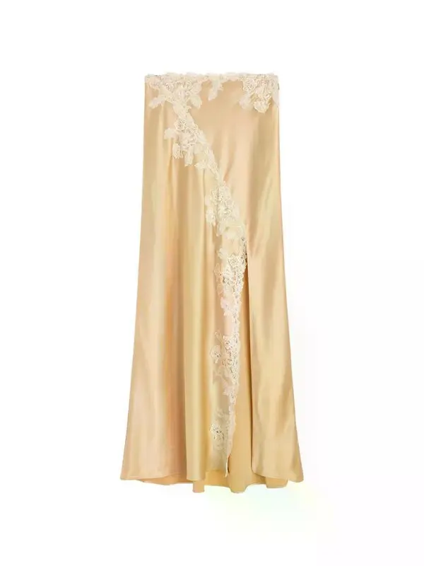 BY MALENE BIRGER Erika Lace-trim Skirt - Neutrals