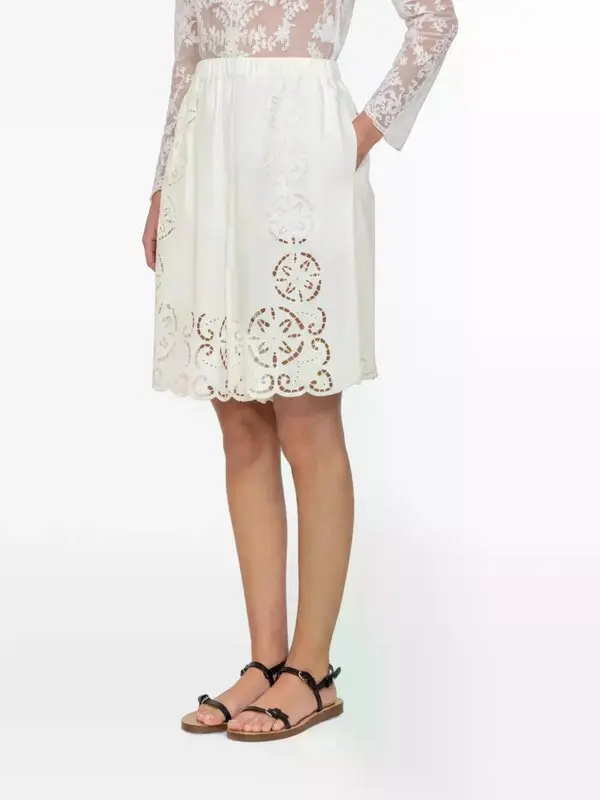 Sea Broderie Anglaise Scalloped Hem Shorts
