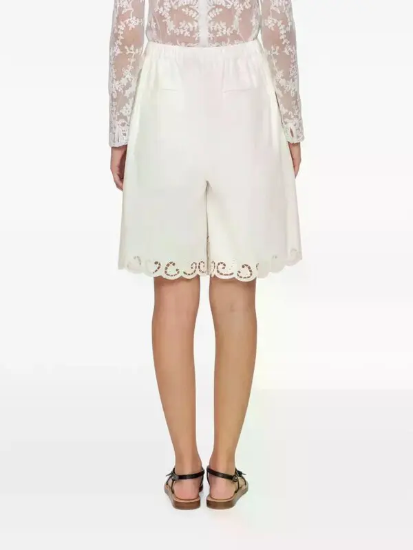 Sea Broderie Anglaise Scalloped Hem Shorts