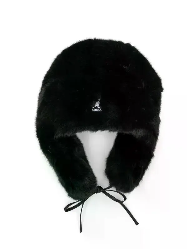 MASTERMIND WORLD Skull Embroidered Faux-fur Trapper Hat - Black